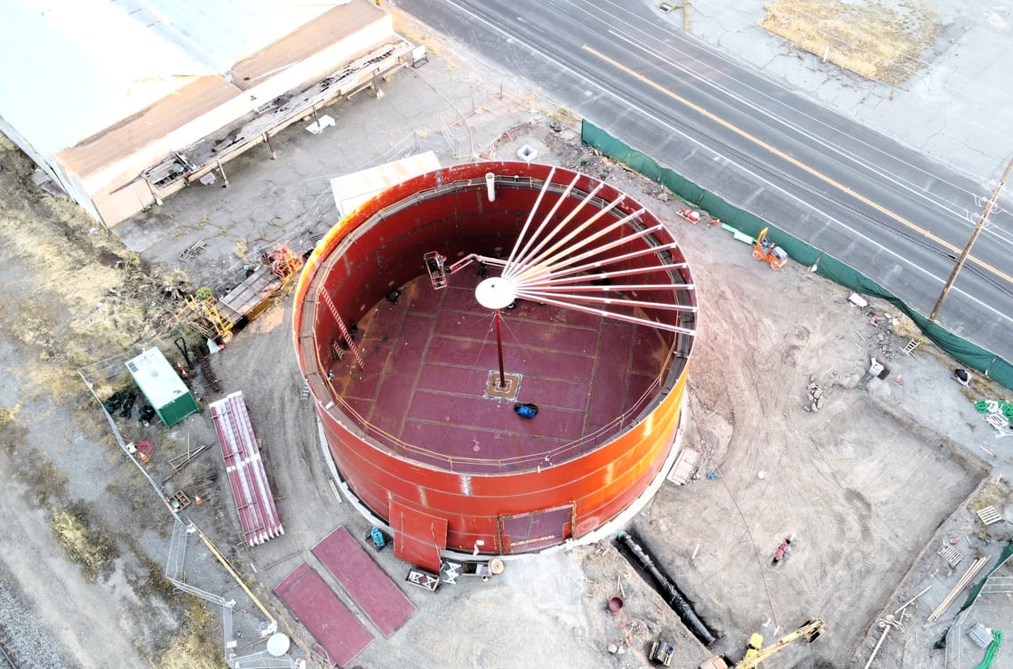 What's that big red tank? A closer look at Orland’s new water landmark